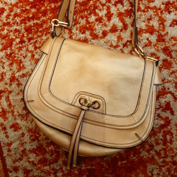 Perlina | Bags | Perlina Gold Metallic Crossbody Bag | Poshmark